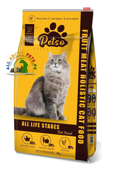Petso 10kg Cat Food – All Life Stages – AllAboutPets.Pk